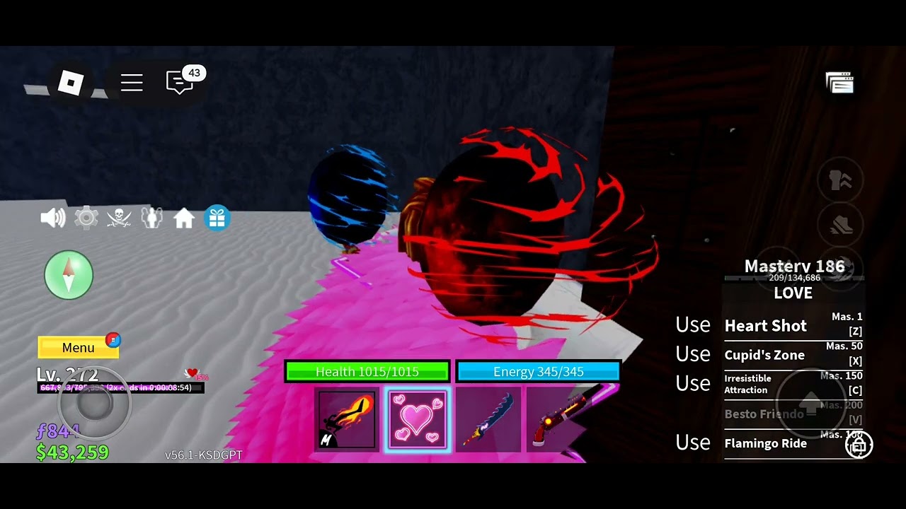 trying to get to 700 level in blocks fruits - YouTube