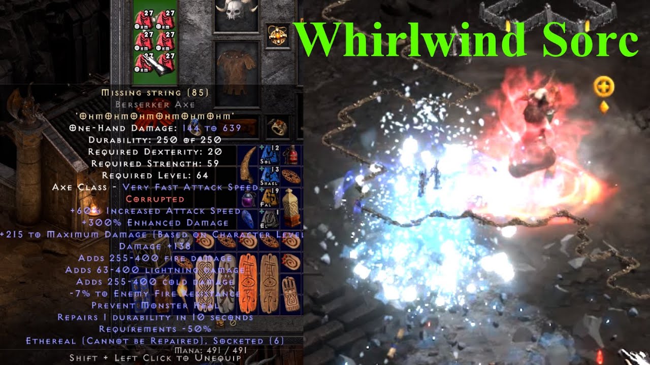 【D2R Reimagined】Whirlwind Sorc - Fire Enchanted！ / Diablo2 Resurrected Reimagined - YouTube