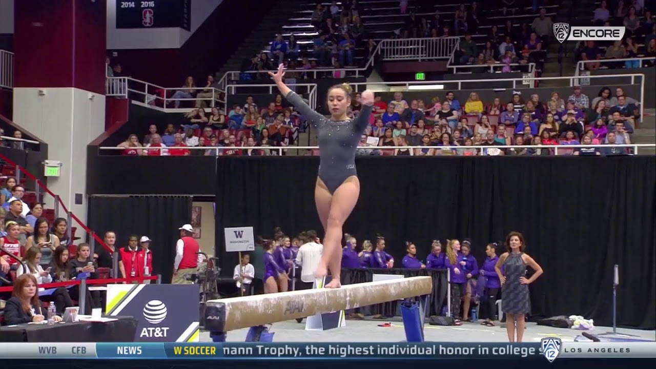 Katelyn Ohashi Beam at 2017 Pac-12 Championships (9.950) - YouTube