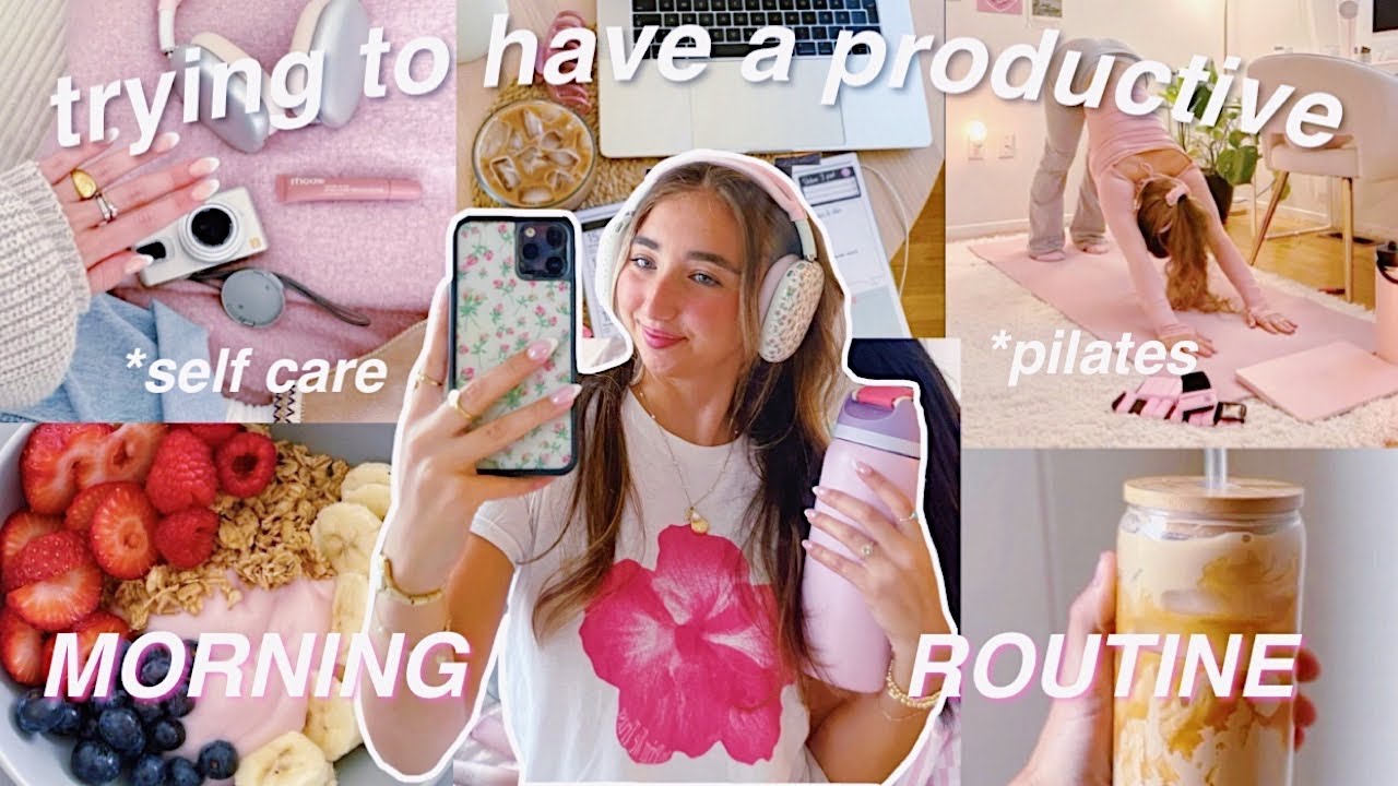 trying to have a productive MORNING ROUTINE*pinterest inspired! - YouTube