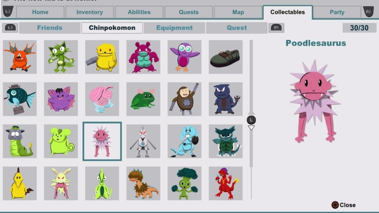 All Chinpokomon Names + Appearance, South Park: The Stick of Truth ...