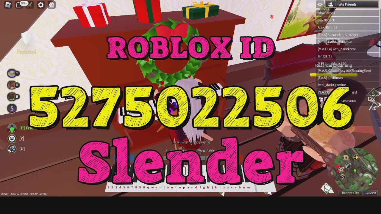 SLENDER Roblox Song Codes - YouTube