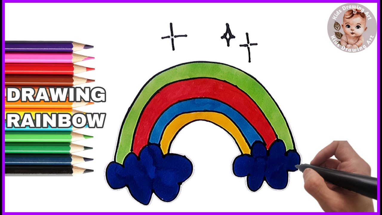 How To Draw Rainbow | Drawing Rainbow (Step By Step) - YouTube