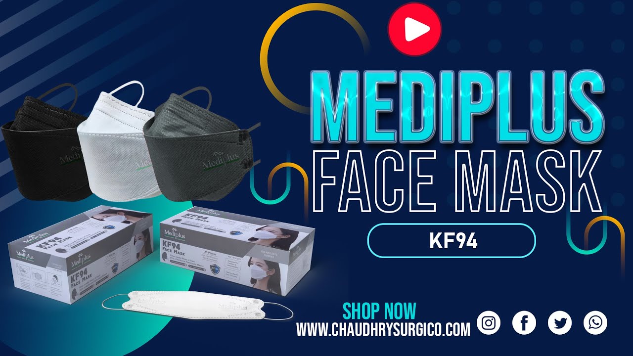Disposable Face Mask KF94 Mediplus 4 layered filter protection - YouTube