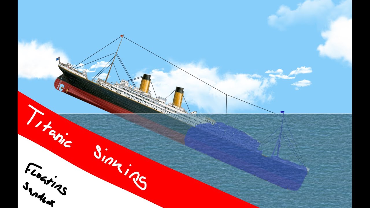 Titanic's full sinking in Floating Sandbox - YouTube
