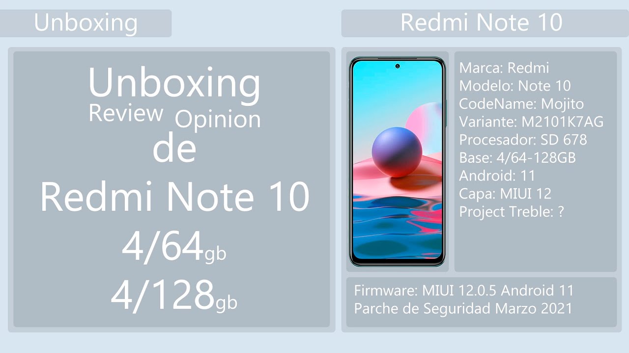 Unboxing del Redmi Note 10 2022 Chile - YouTube