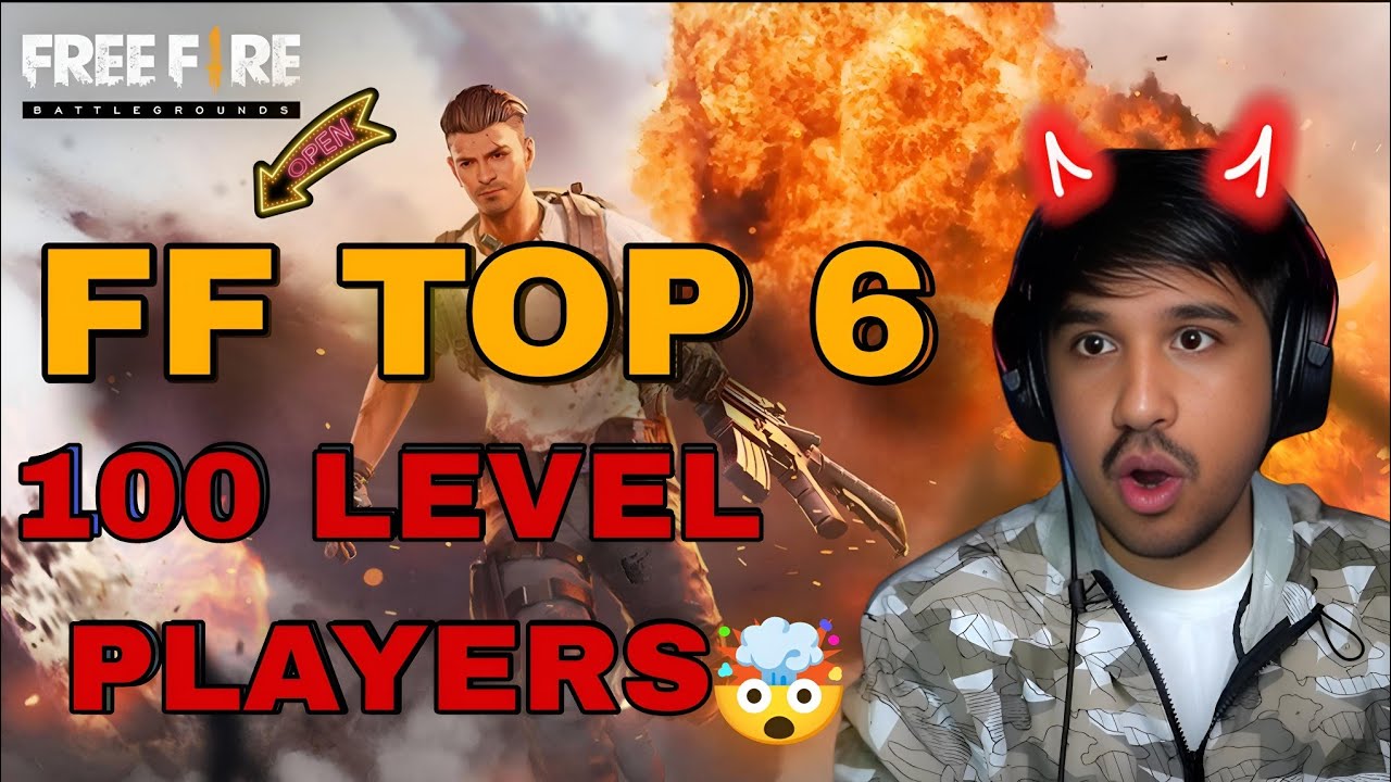 Free fire Top 6 Highest level Players I'd 🤯100 Level Complete -Para ...