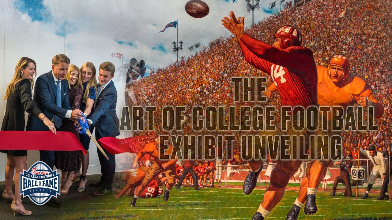 The Art of College Football Exhibit - @cfbhall - YouTube