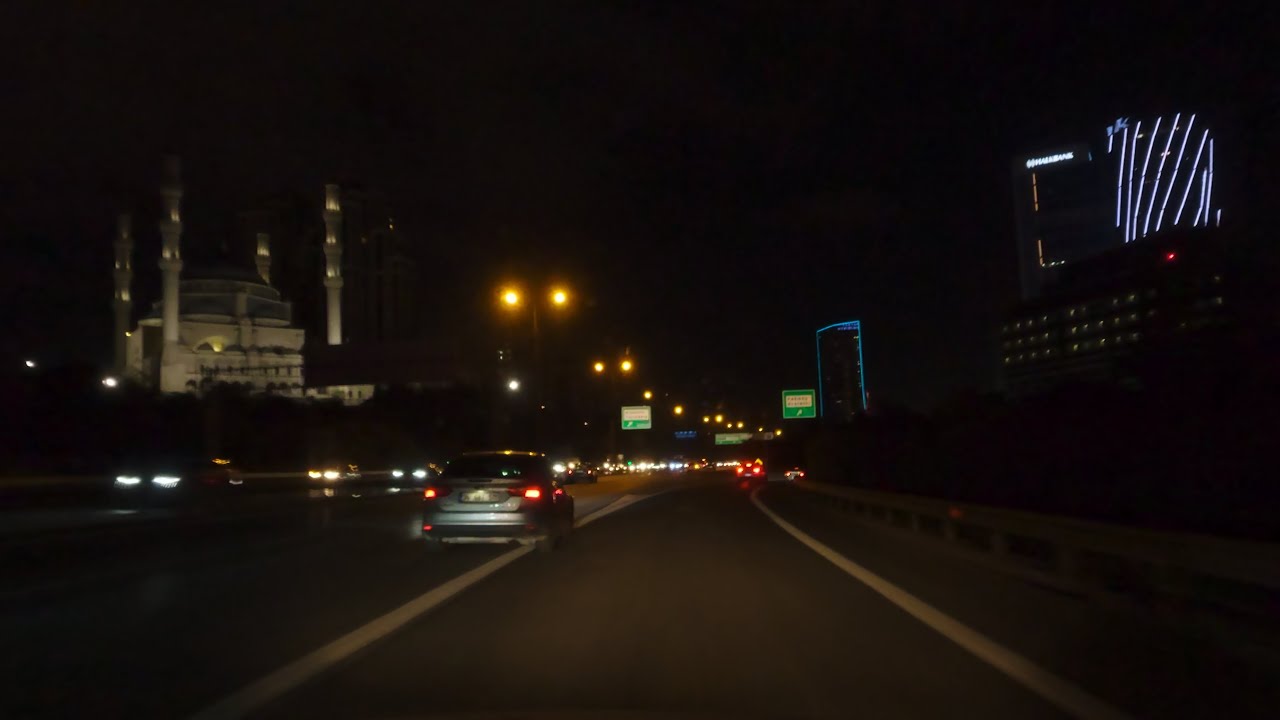 Anatolian Motorway, Istanbul in Turkey at night - YouTube