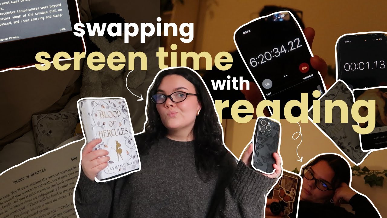 swapping my screen time with reading || reading vlog - YouTube