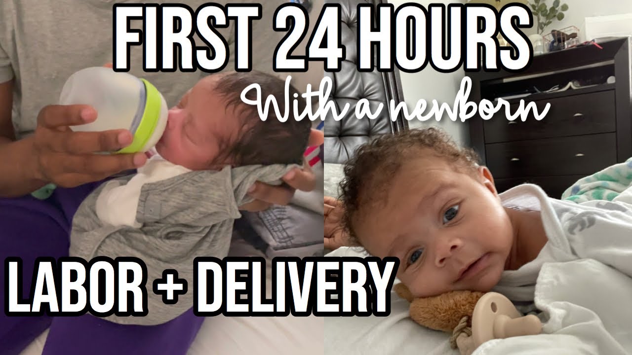 First 24 hours with a newborn baby | Labor + Delivery Vlog - YouTube