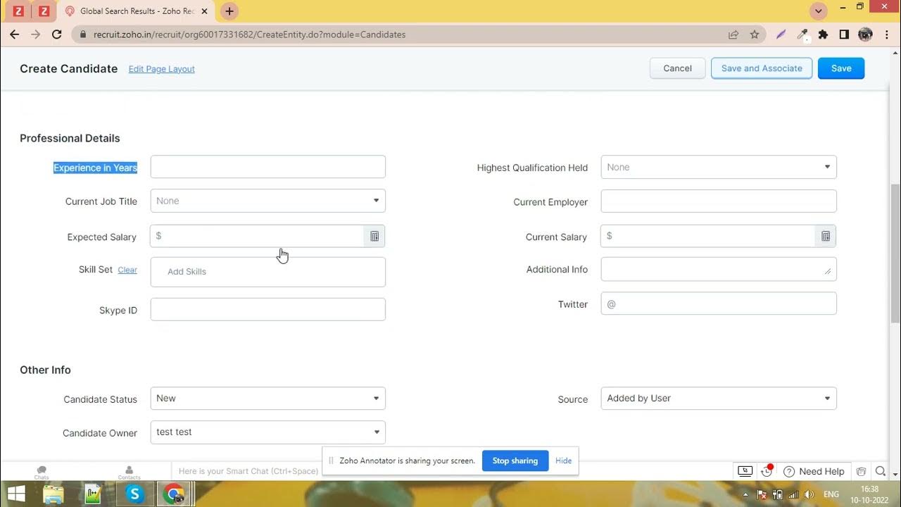 Zoho Recruit Basic Setup Video in hindi With My Friend - Rahul Bindal - YouTube