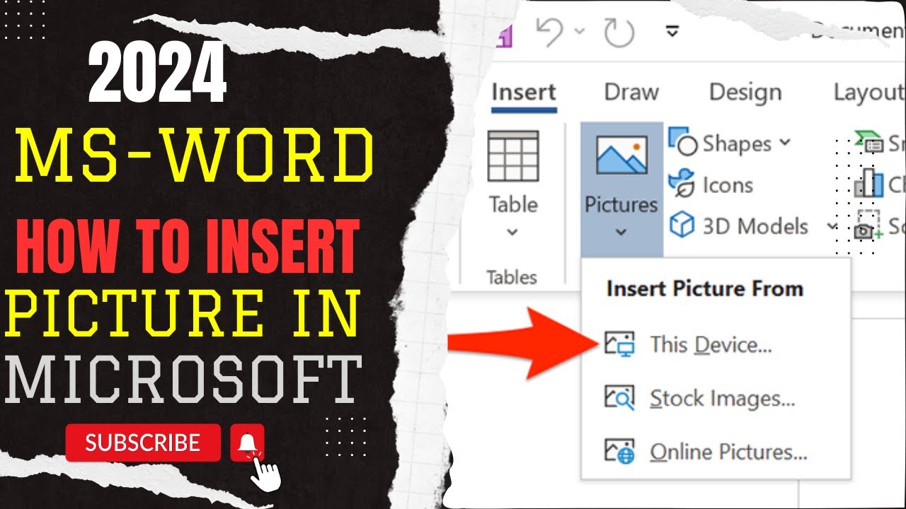 How To Insert Pictures In Microsoft Word | #msword #insretpictures ...