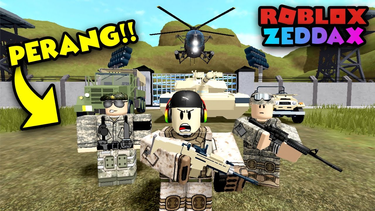 MEMBANGUN MARKAS PERANG TENTARA TERKUAT!! - Roblox Zeddax - YouTube