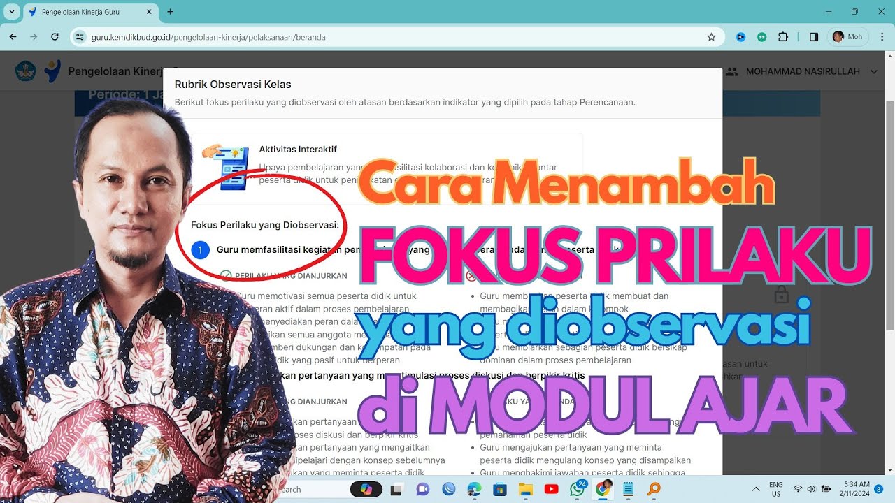Cara Menambah Fokus Prilaku yang Diobservasi pada Modul Ajar untuk di ...