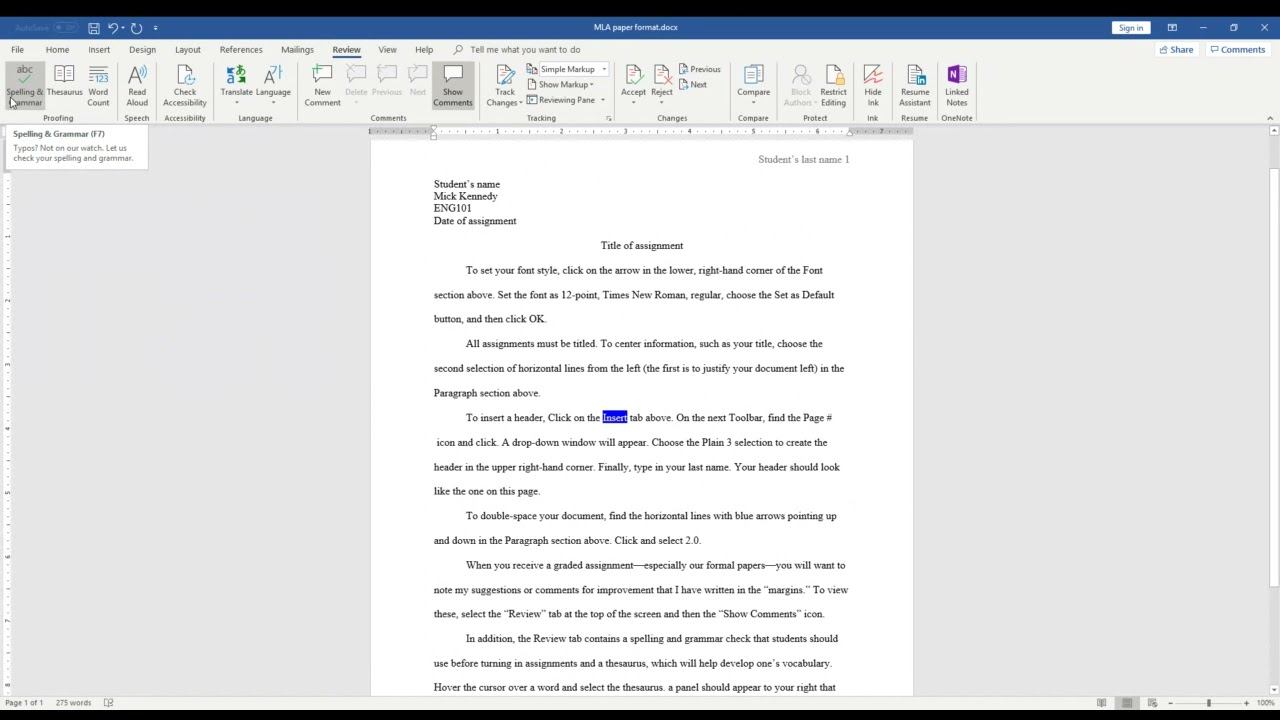 MLA Format - YouTube