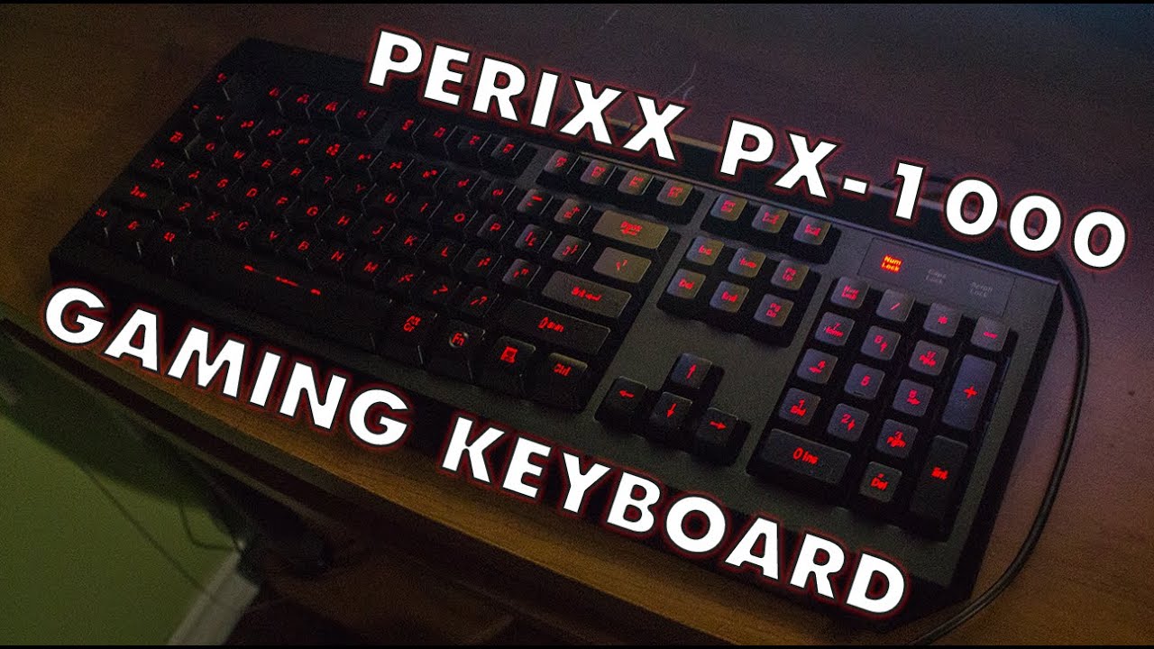 Perixx PX-1000 Red LED Gaming Keyboard Full Review - YouTube