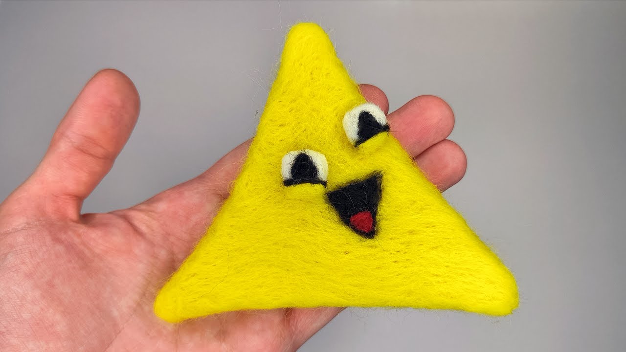 ASMR Greek Alphabet Lore Δ (Delta) Needlefelt Wool Art - YouTube