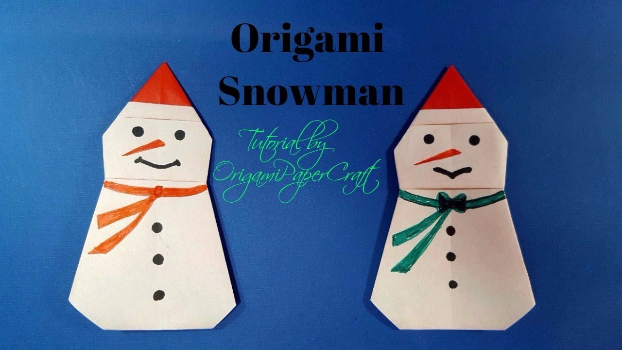 Origami Snowman ( Người Tuyết ) Tutorial By OrigamiPaperCraft - YouTube