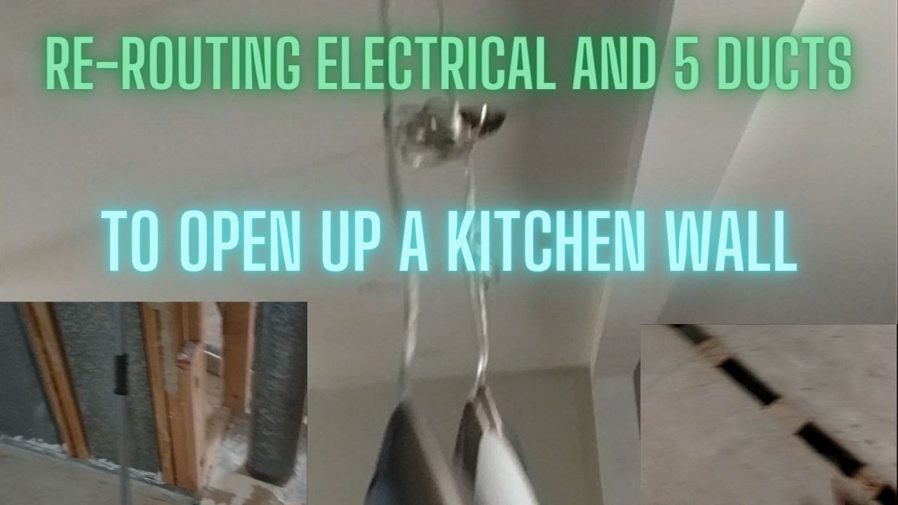 Re-Routing Electrical and 5 ducts to REMOVE WALL - YouTube