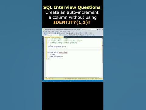 SQL interview questions Create an auto id increment Column without ...