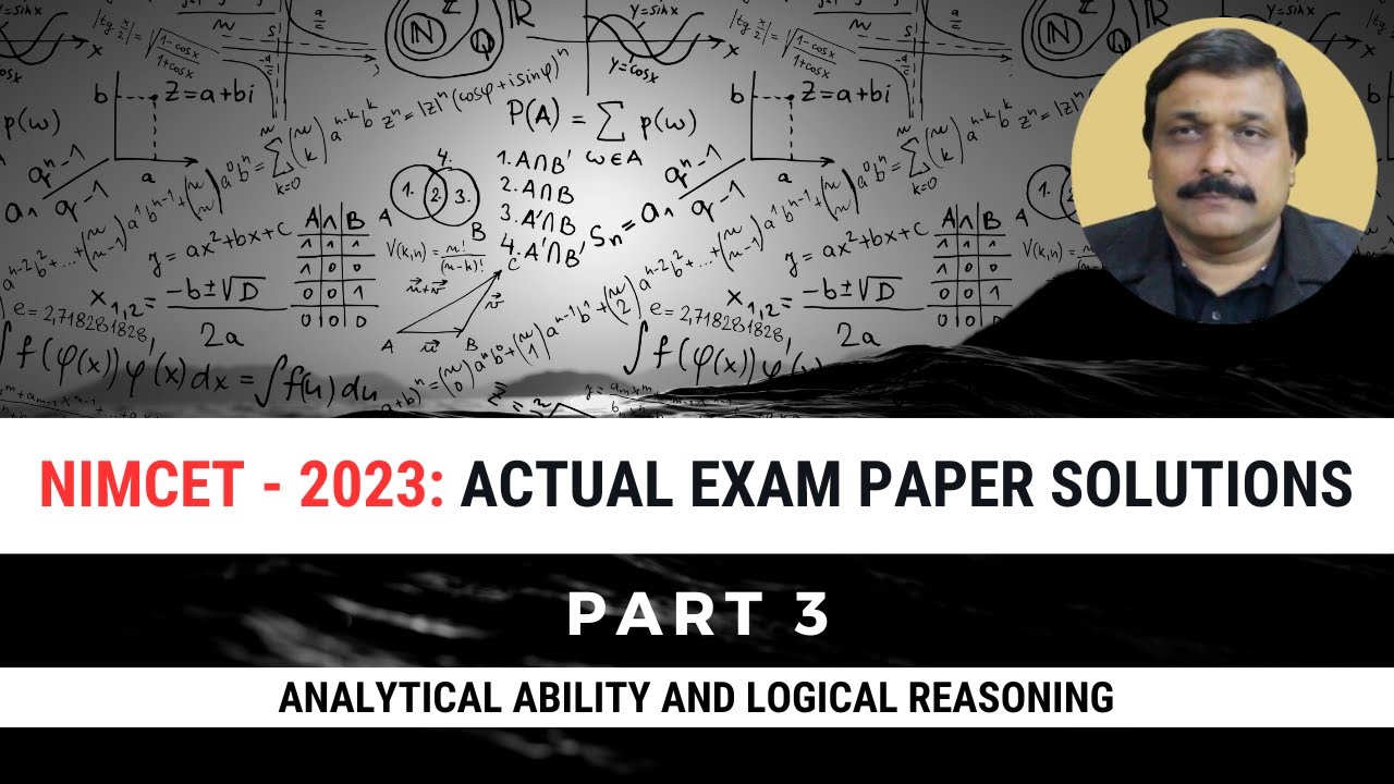 NIMCET 2023 Actual Exam paper Solutions (Analytical Ability & Logical Reasoning) - PART 3 - YouTube
