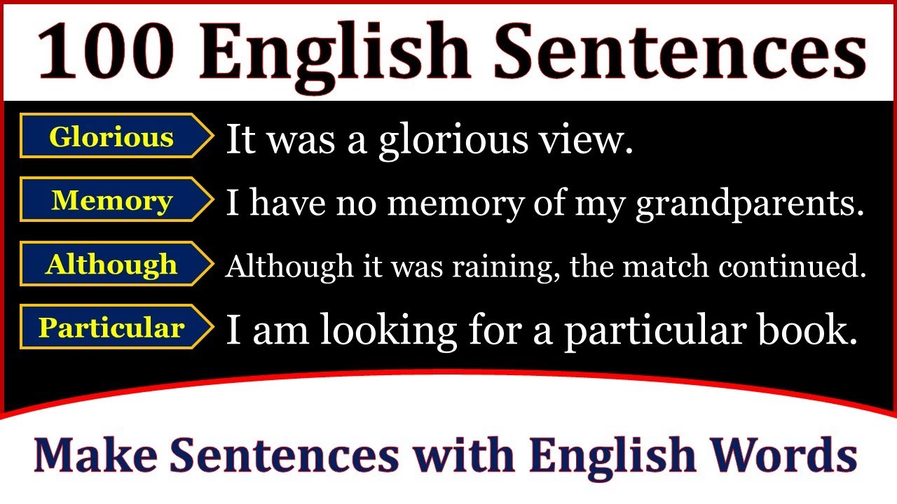 100 important English Sentences | English Vocabulary | English Speaking ...