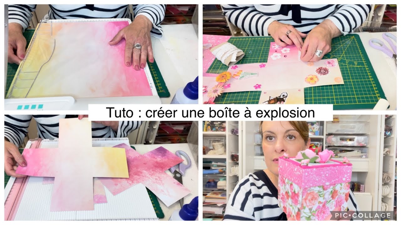 Tuto : créer une boîte explosion/cadeau à l’intérieur/fête des mères ...