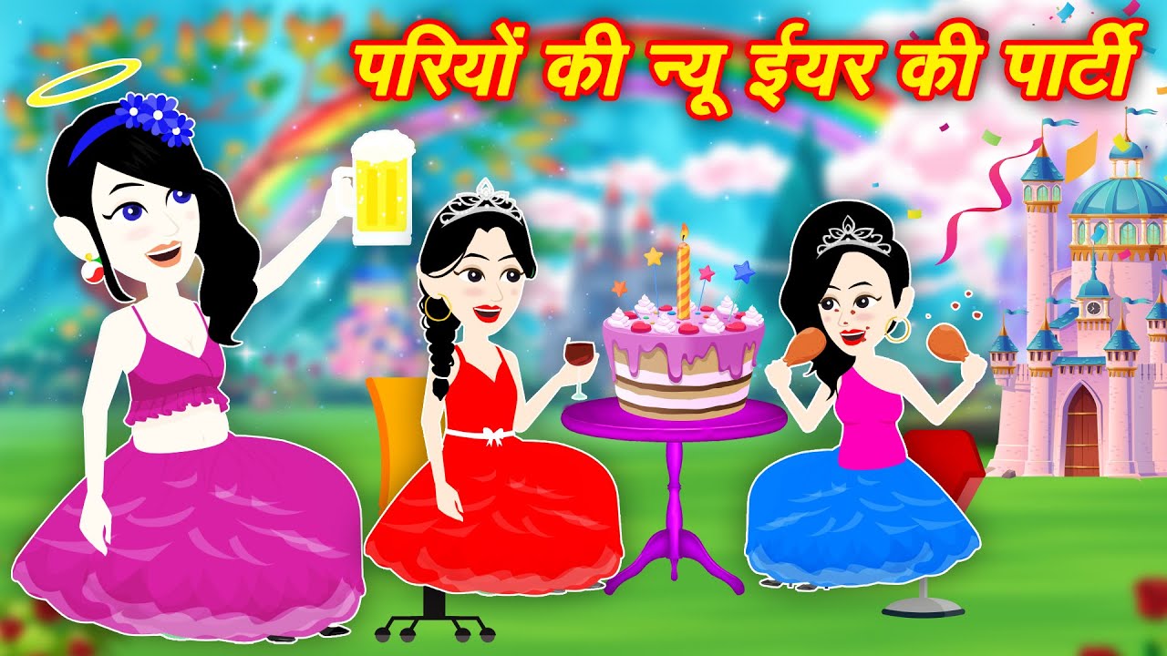 परियों की पार्टी | magical story new story Hindi kahani cartoon video ...