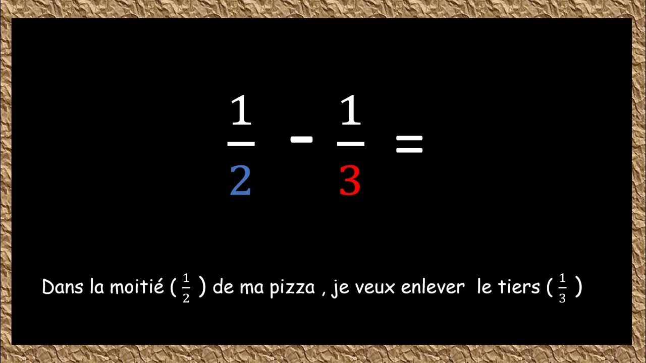 Soustraction de fractions ayant des dénominateurs différents. - YouTube