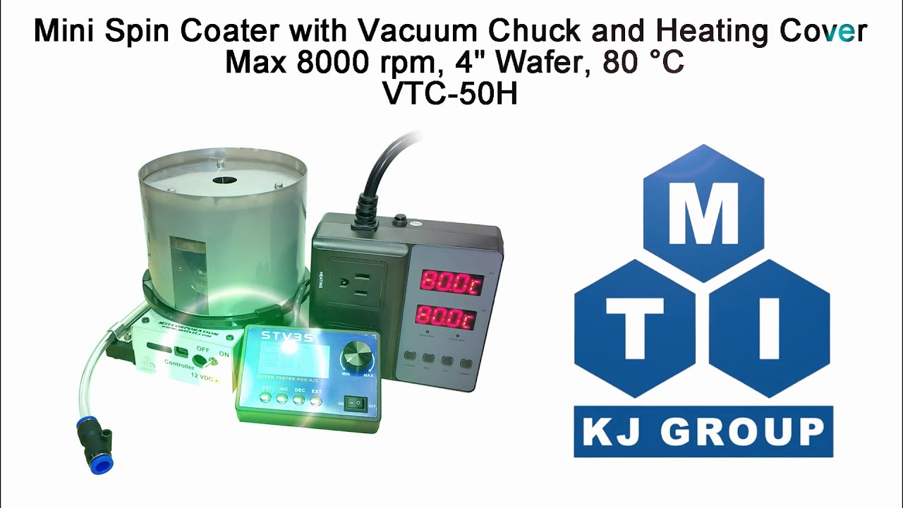Mini Spin Coater with Vacuum Chuck and Heating Cover (Max 8000 rpm, 4 ...