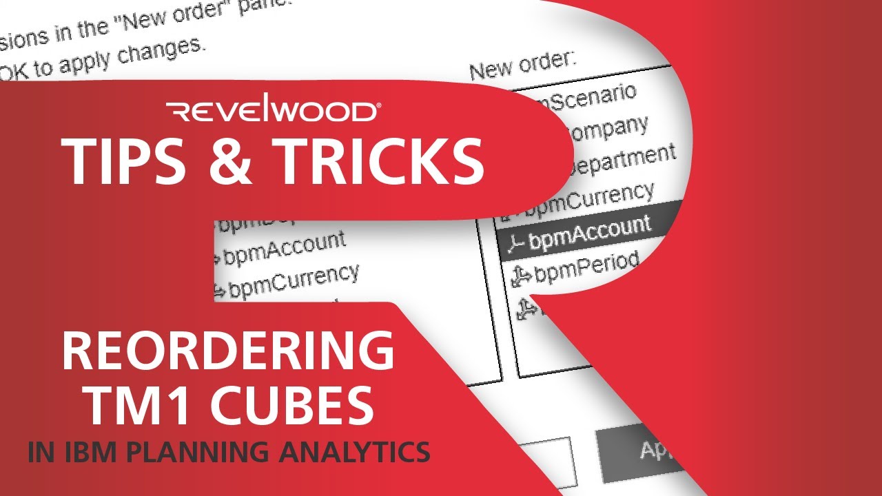 How to Reorder TM1 Cubes in IBM Planning Analytics Workspace [Planning ...