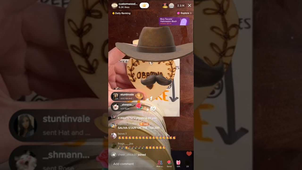 Custom Wood Burning Tik Tok Barbara Wednesday October 19 2022 810pm Live Liv Show Youtube
