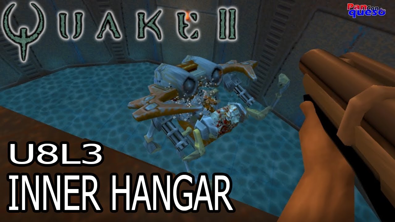 Quake II (100%): Unit 8 - Level 3: Inner Hangar - YouTube