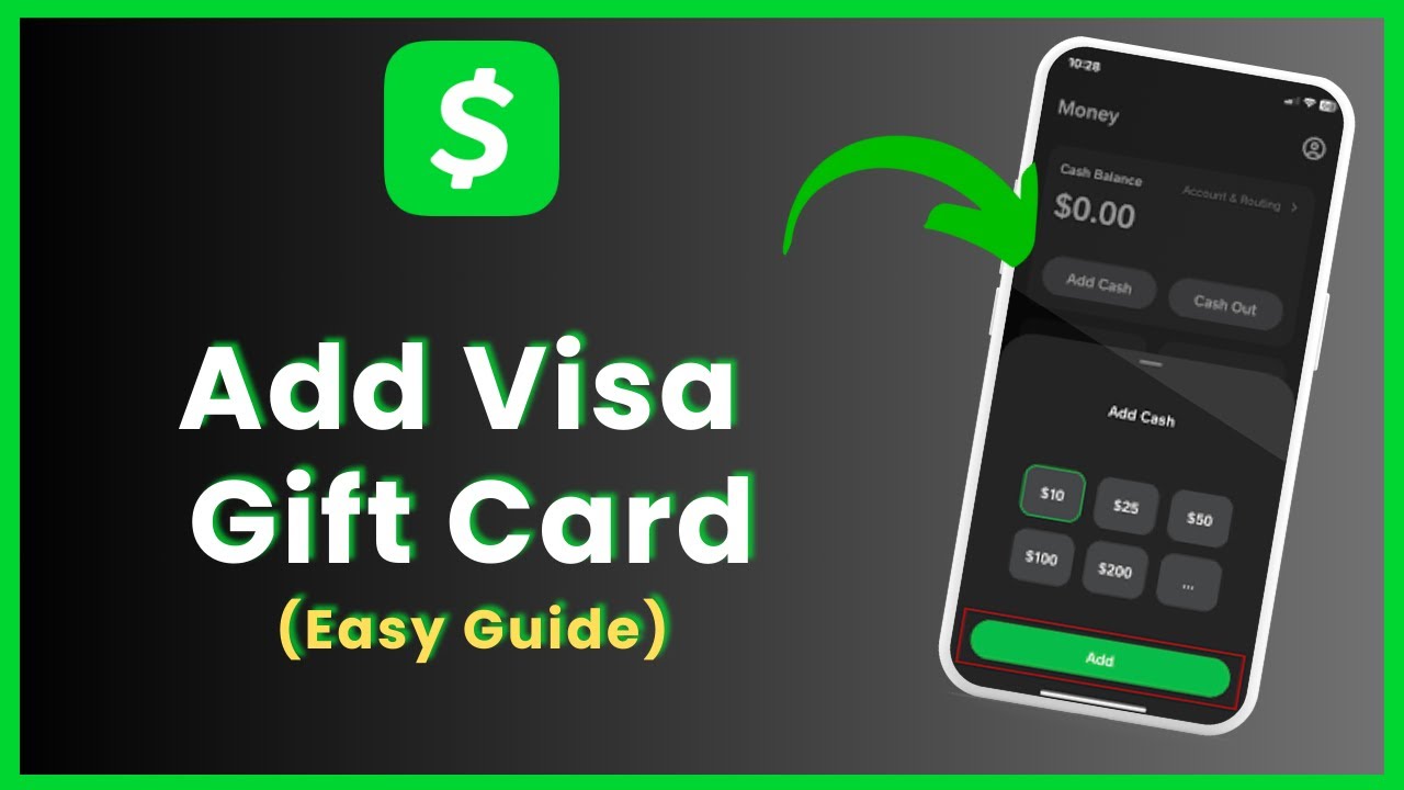 How To Add Visa Gift Card To Cash App (2025) - YouTube