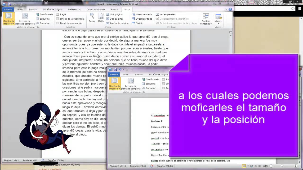 MS Word, ver varios documentos a la vez - YouTube