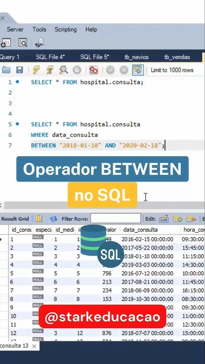 Como usar o Operador BETWEEN no SQL | #shorts - YouTube
