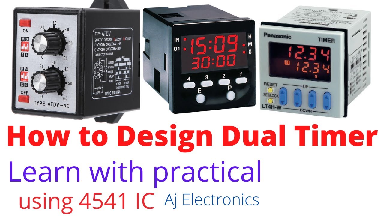 Dual timer Circuit Diagram | Off Delay Timer Circuit | On Time Delay ...