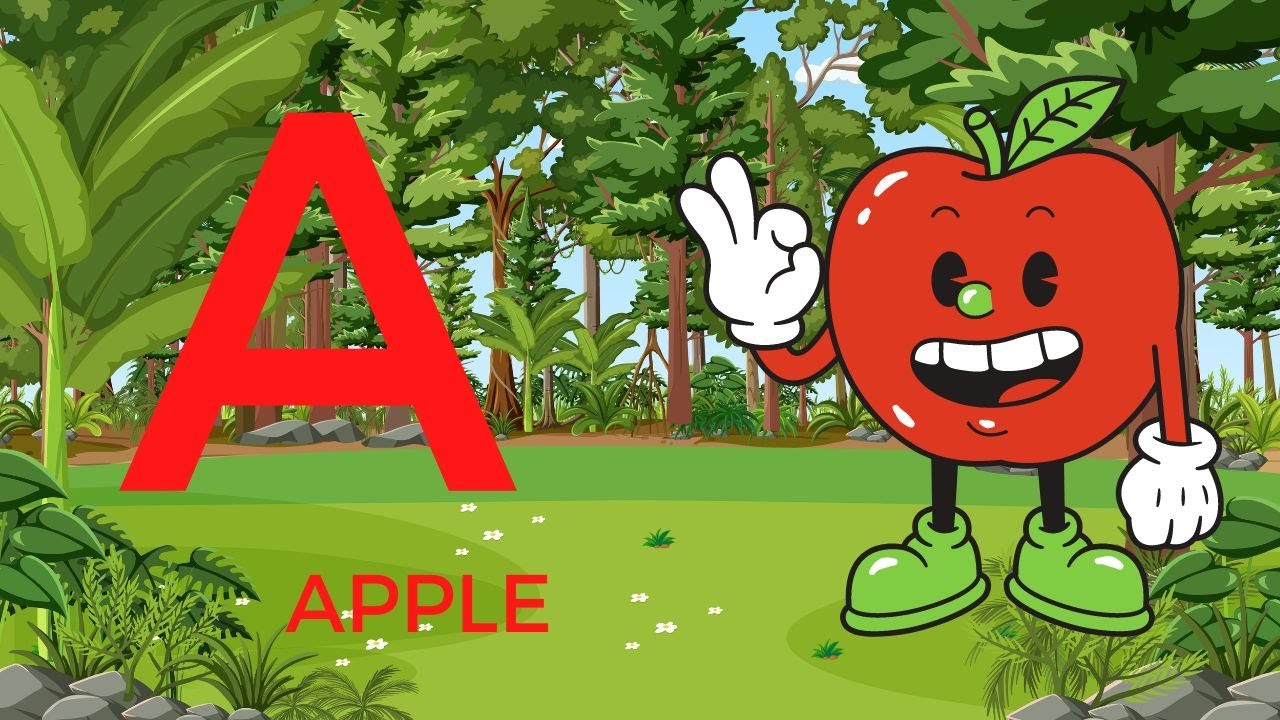 A for apple B for ball| kids educational videos| kids learning cartoons ...