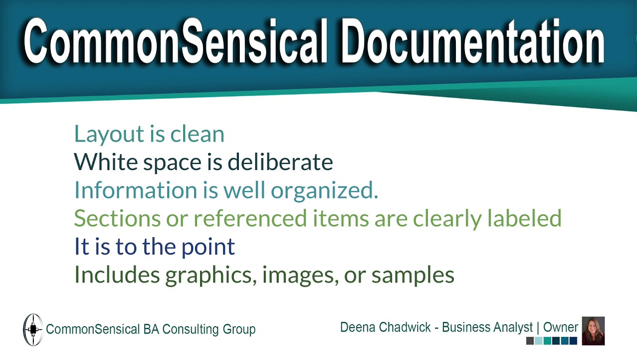 CommonSensical Approach Tip - Documentation Format - YouTube
