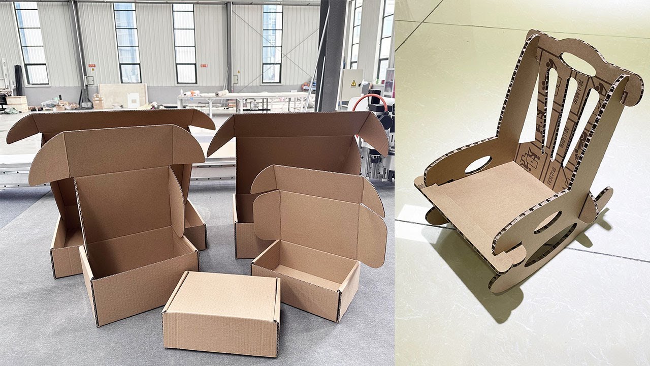 Cardboard Digital CNC Cutting Machine - YouTube
