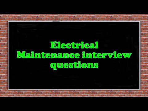 Electrical Maintenance interview questions - YouTube