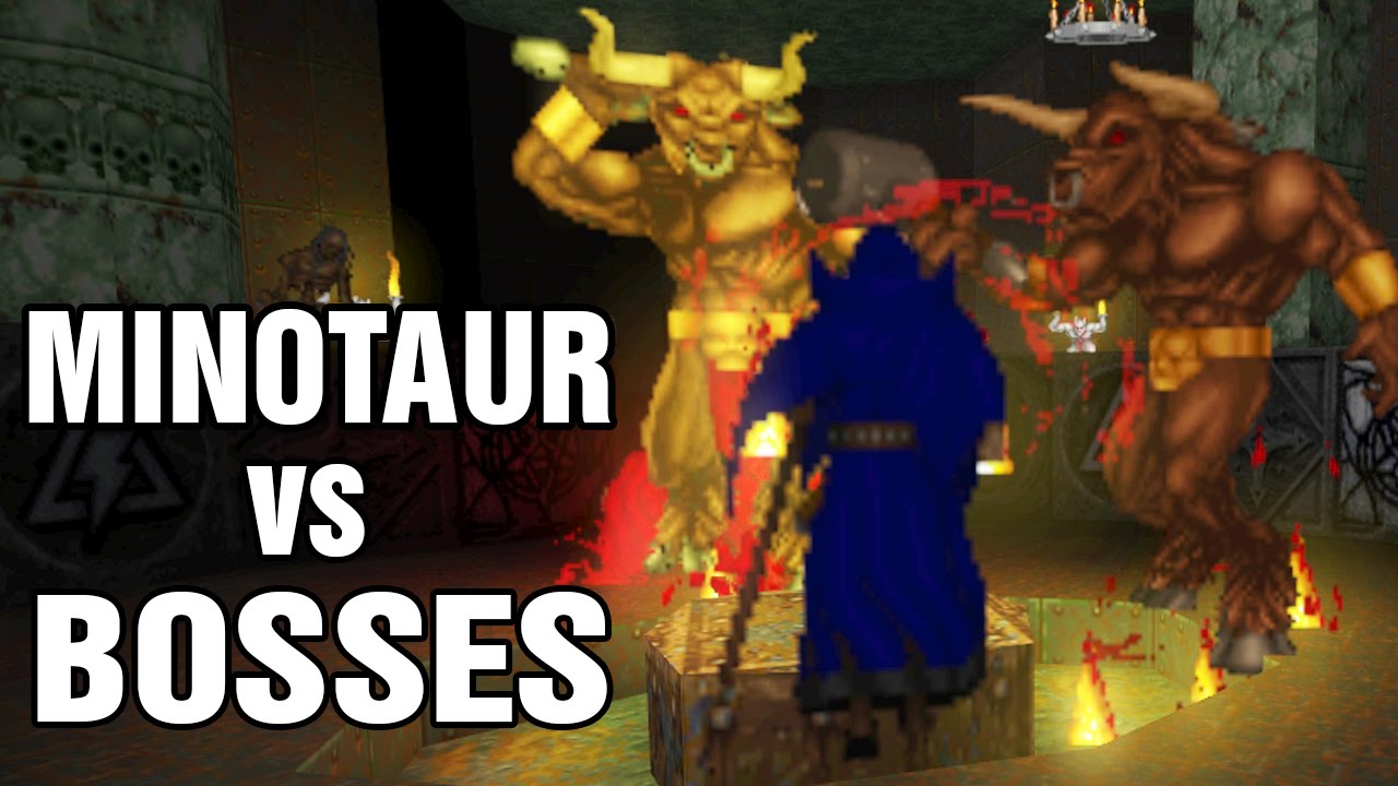 Minotaur Army vs Master Bosses Korax - Hexen Boss Battles - YouTube