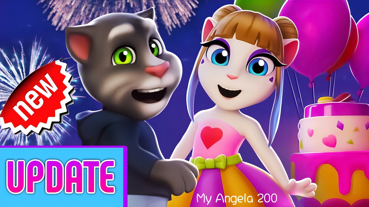 AMAZING NEW UPDATE MY TALKING ANGELA 2 || COLLABORATION WITH TALKING ...