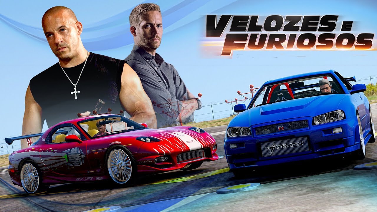 GTA V: TOP GEAR | VELOZES E FURIOSOS, RX7 do TORETTO vs SKYLINE do ...