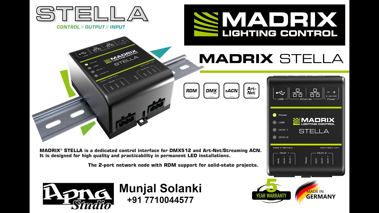 MADRIX STELLA Hardware | Apna Studio in Germany - YouTube