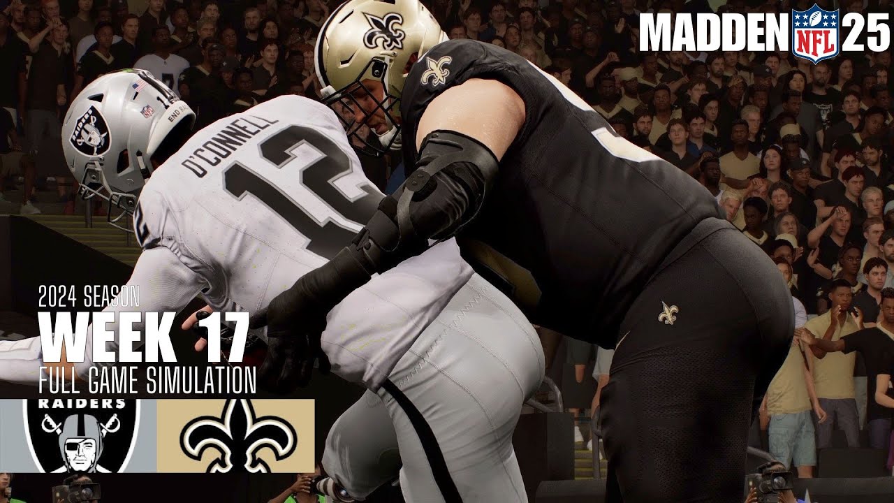 Las Vegas Raiders vs. New Orleans Saints | Madden NFL 25 Simulation # ...