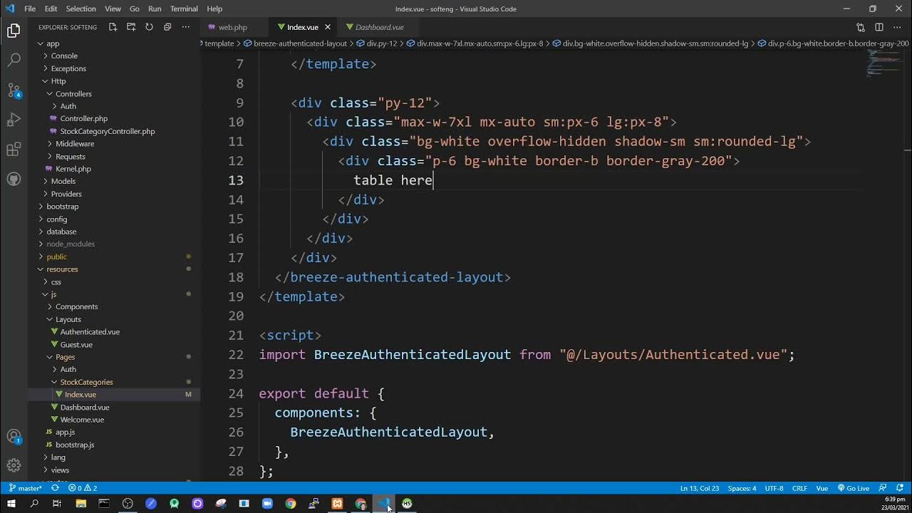 Laravel 8 Creating Index Page - YouTube