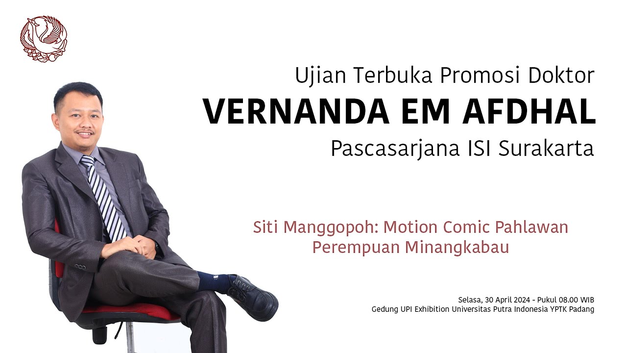 Live🟥Ujian Terbuka Promosi Doktor Penciptaan Seni Vernanda Em Afdhal 📽️ ...