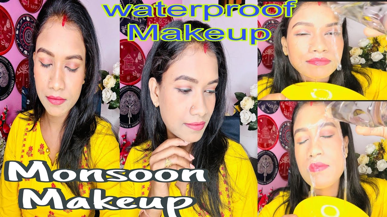 Monsoon Proof Makeup☔️🌧️☔️waterproof Makeup Look || Daily Makeup ||Easy ...